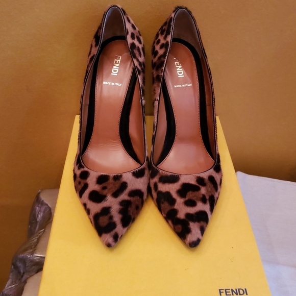 Fendi | Shoes | Fendi Leopardprint Calf Hair Pointtoe Pump | Poshmark